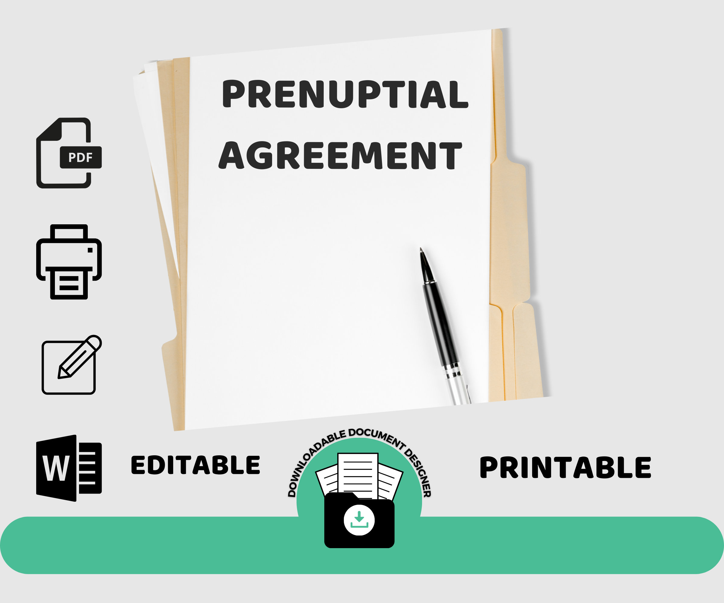 Prenuptial Agreement, Marriage Contract Template - Etsy