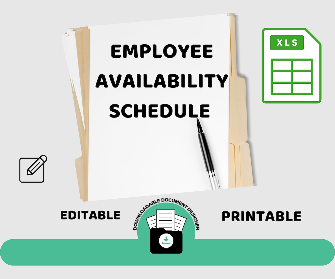 Employee Availability Schedule - Etsy