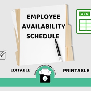 Employee Availability Schedule - Etsy
