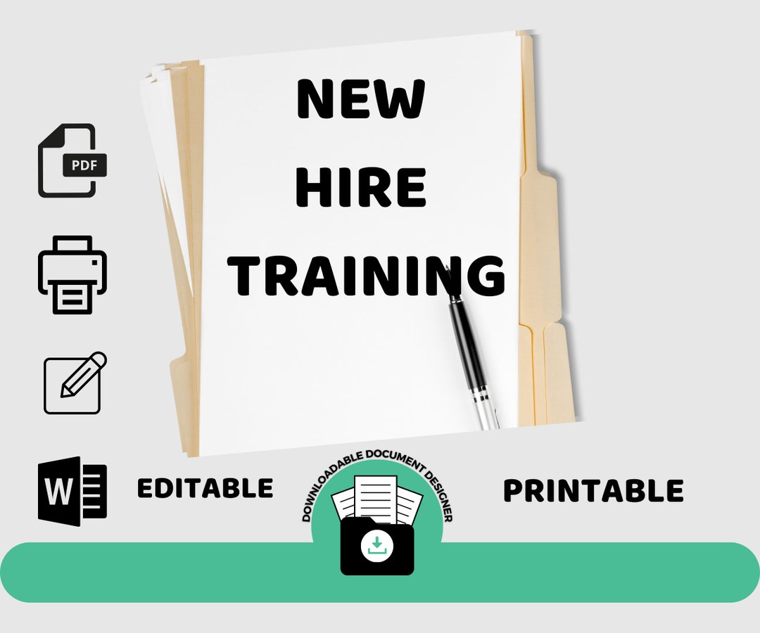 New Hire Training Plan, Training Checklist - Etsy