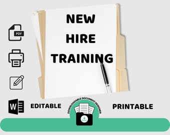 Employee Training Bundle, New Hire Training Plan, Training Checklist ...