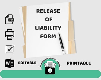 General Release of Liability, General Liability, Hold Harmless ...