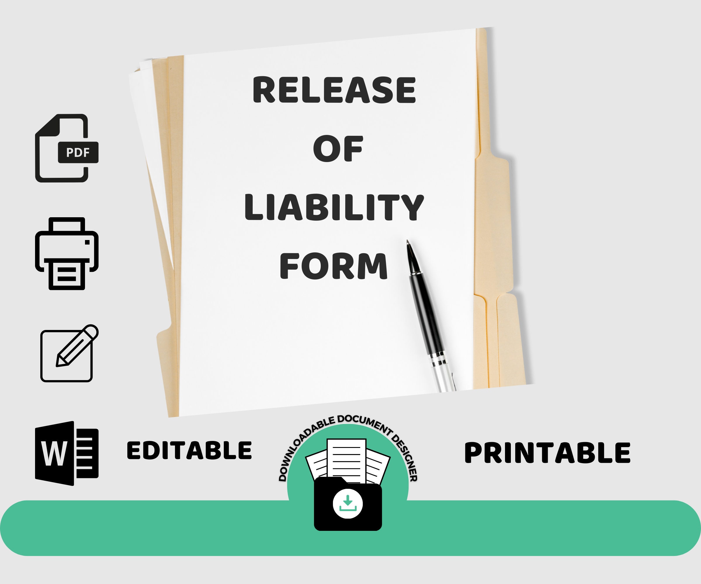 Release of Liability Form, General Liability Waiver Template - Etsy