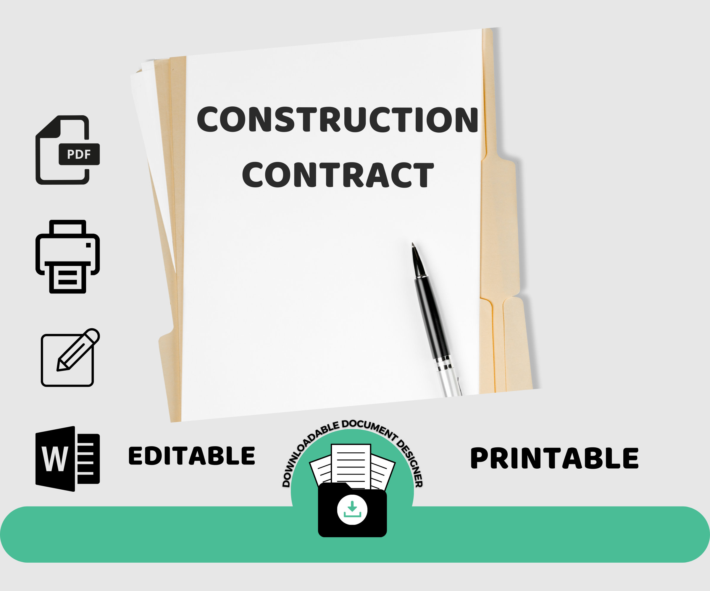 Construction Contract Agreement Template Free