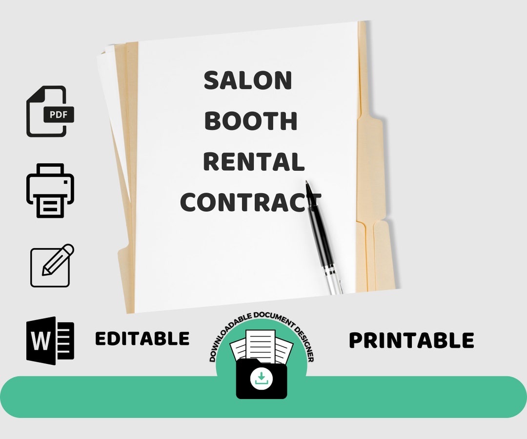 Salon Booth Rental Contract Form - Etsy