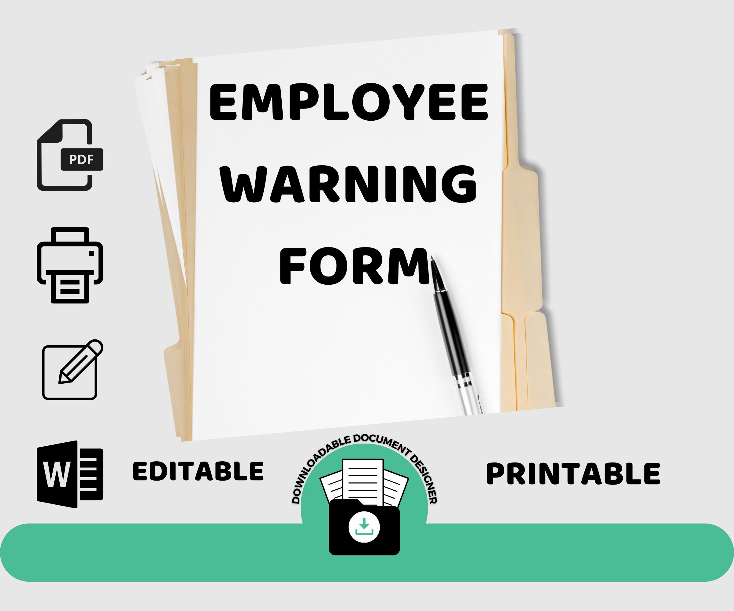 Employee Warning Form, Employee Disciplinary Notice - Etsy