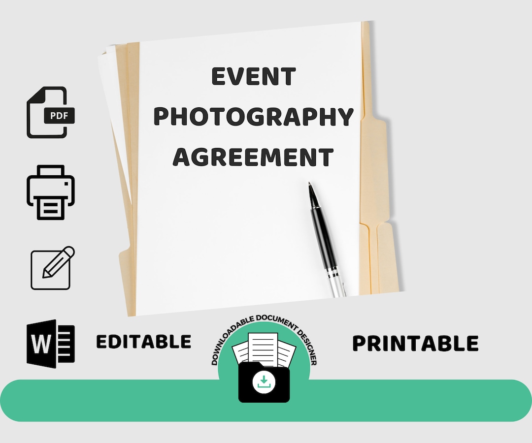 Event Photography Agreement - Etsy
