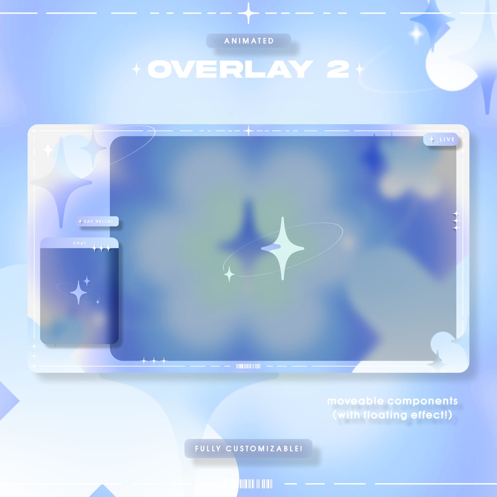 Aesthetic Y2K | Animated Stream Overlay Pack - Etsy