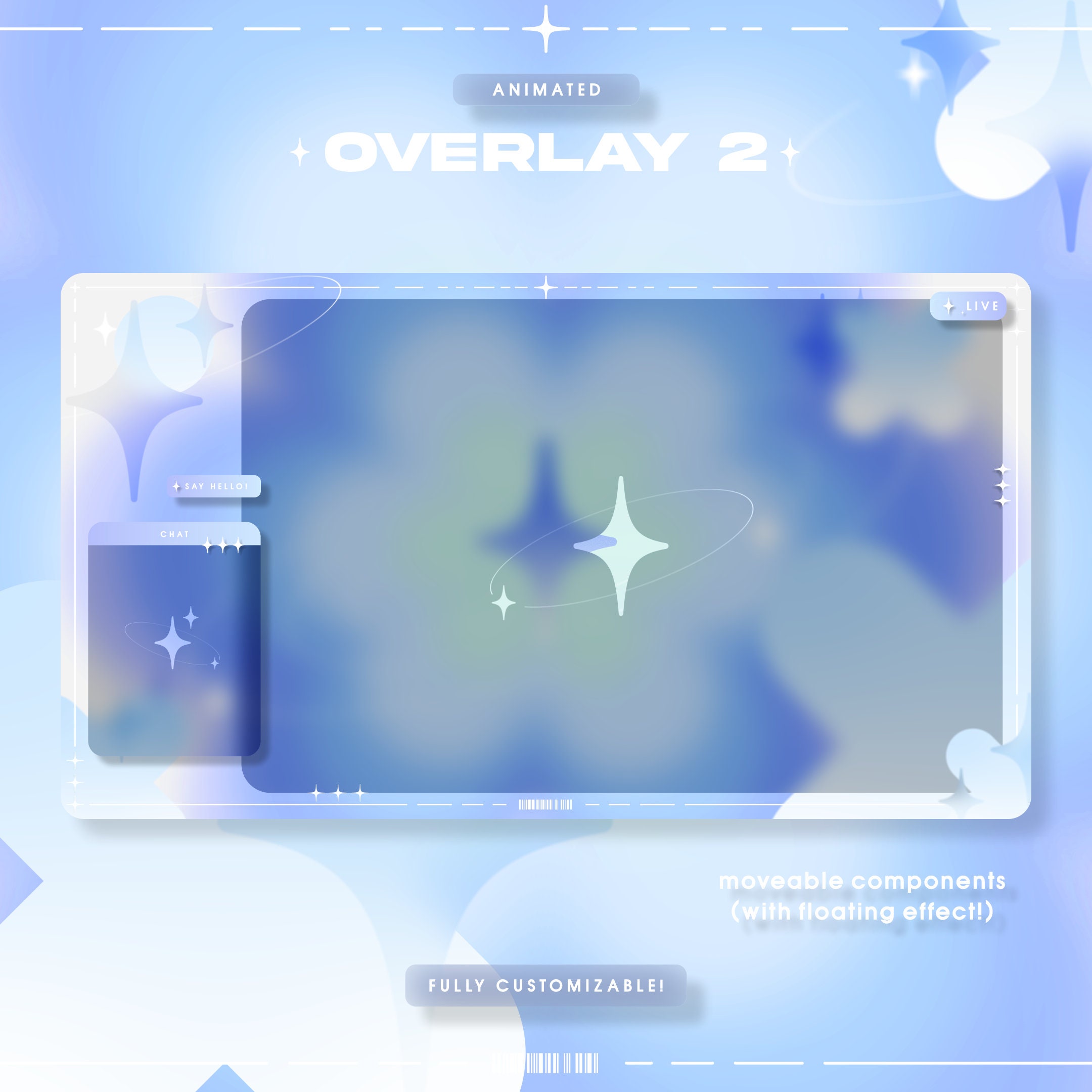 Aesthetic Y2K | Animated Stream Overlay Pack - Etsy