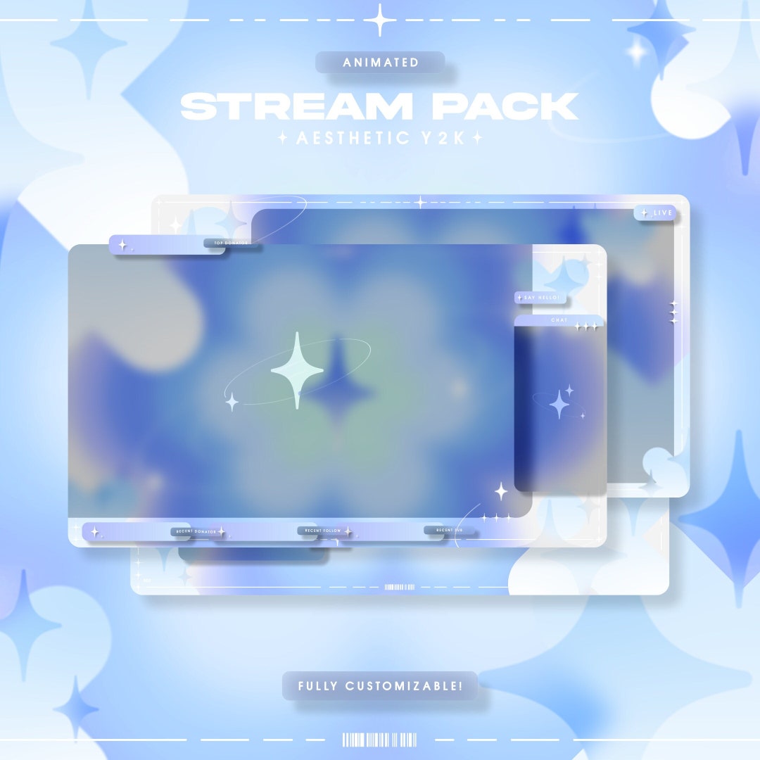 Aesthetic Y2K | Animated Stream Overlay Pack - Etsy