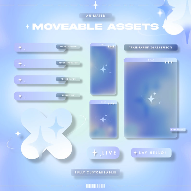 Aesthetic Y2K Animated Stream Overlay Pack - Etsy