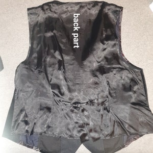 Vintage 90s Velvetlike Waistcoat With Abstract Print Contrast Panels - Etsy