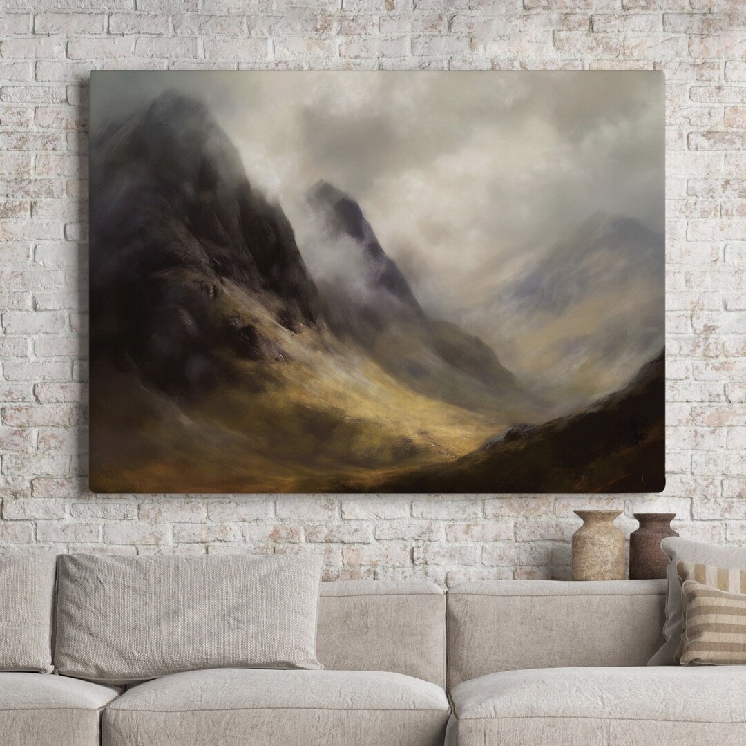 Vintage Art Scotland Oil Painting Isles of Skye Wall Art Scottish ...