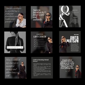 Mindset Coach Instagram Templates: Social Media Marketing (canva ...