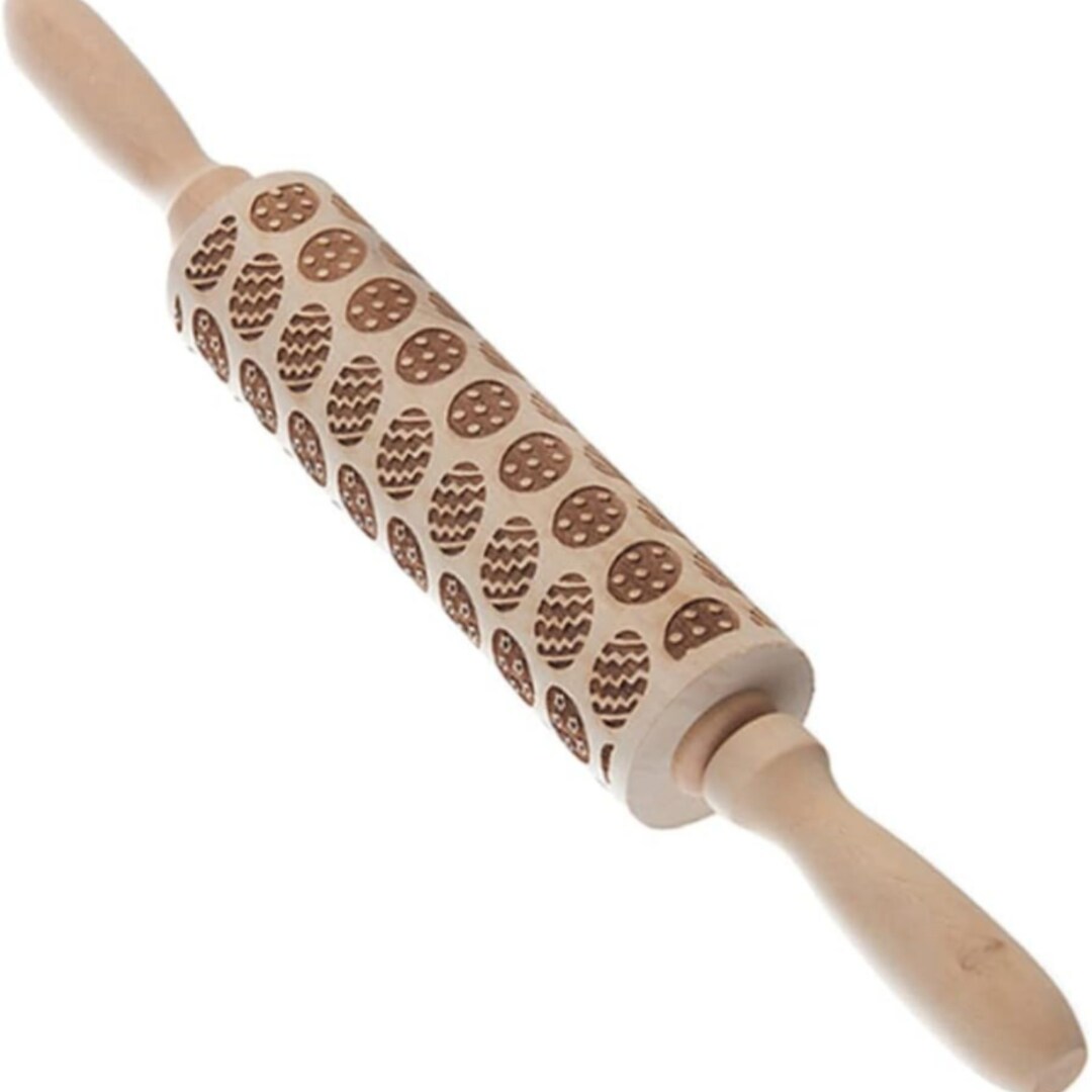 Embossed Easter Egg Rolling Pin / Texture Cookie Dough, Clay, Fondant ...