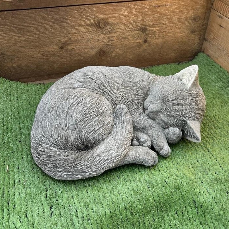 Stone Concrete Cat - Etsy UK