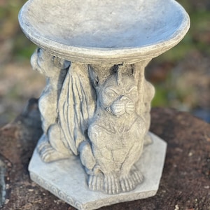 Stone/concrete Gargoyle Bird Bath Garden Ornament Statue - Etsy