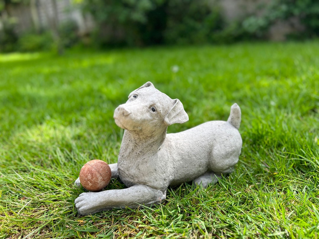 Stone/concrete Jack Russell Terrier Garden Ornament Statue - Etsy