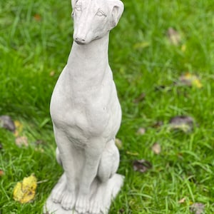 Stone/concrete Greyhound Dog Garden Ornament Statue - Etsy UK