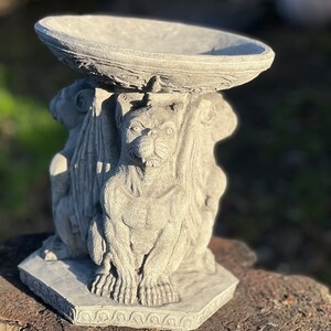 Stone/concrete Gargoyle Bird Bath Garden Ornament Statue - Etsy
