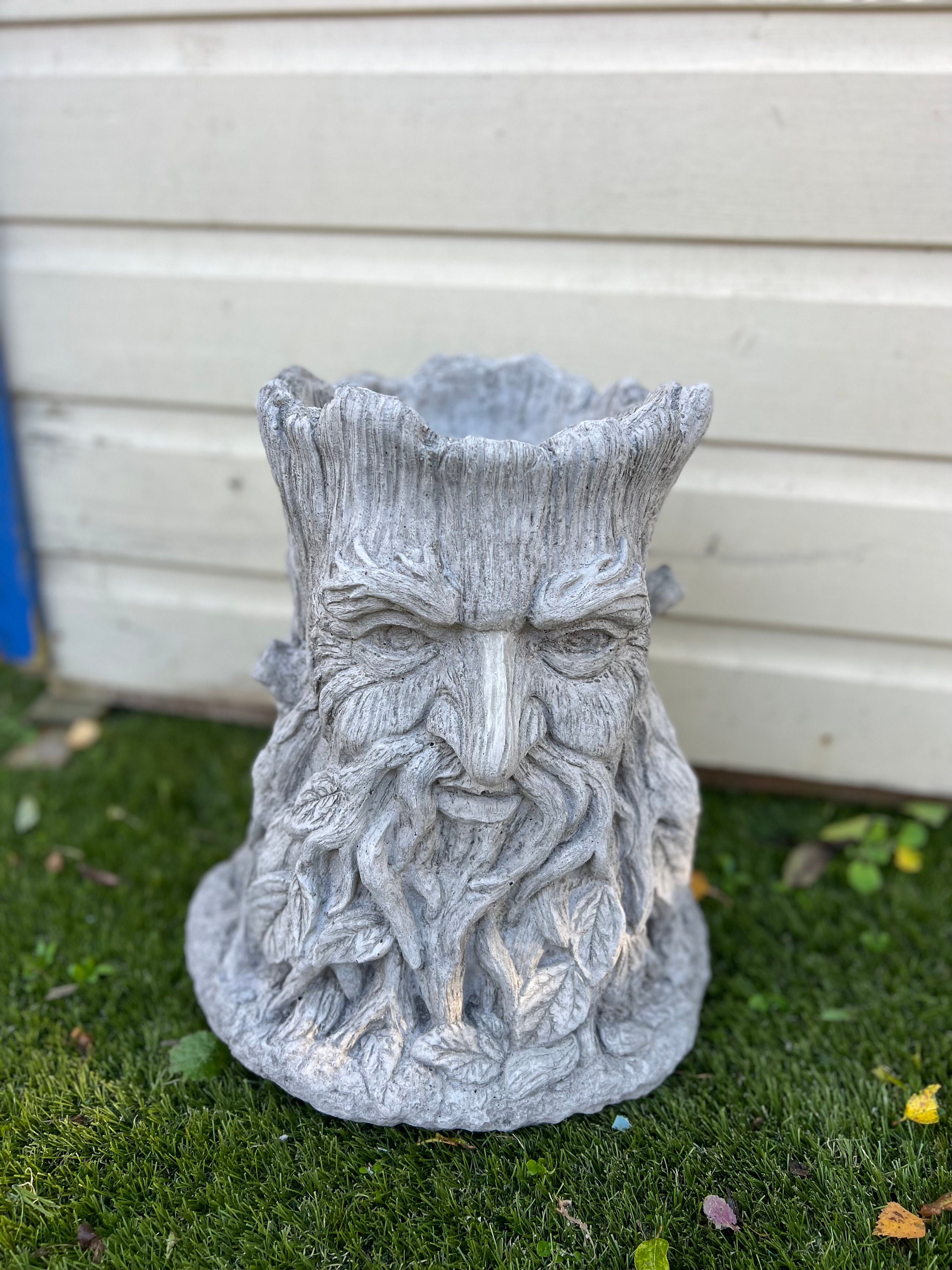 Pot Holders With Tree Sculpture Green Man Planter Plant Pot Novelty