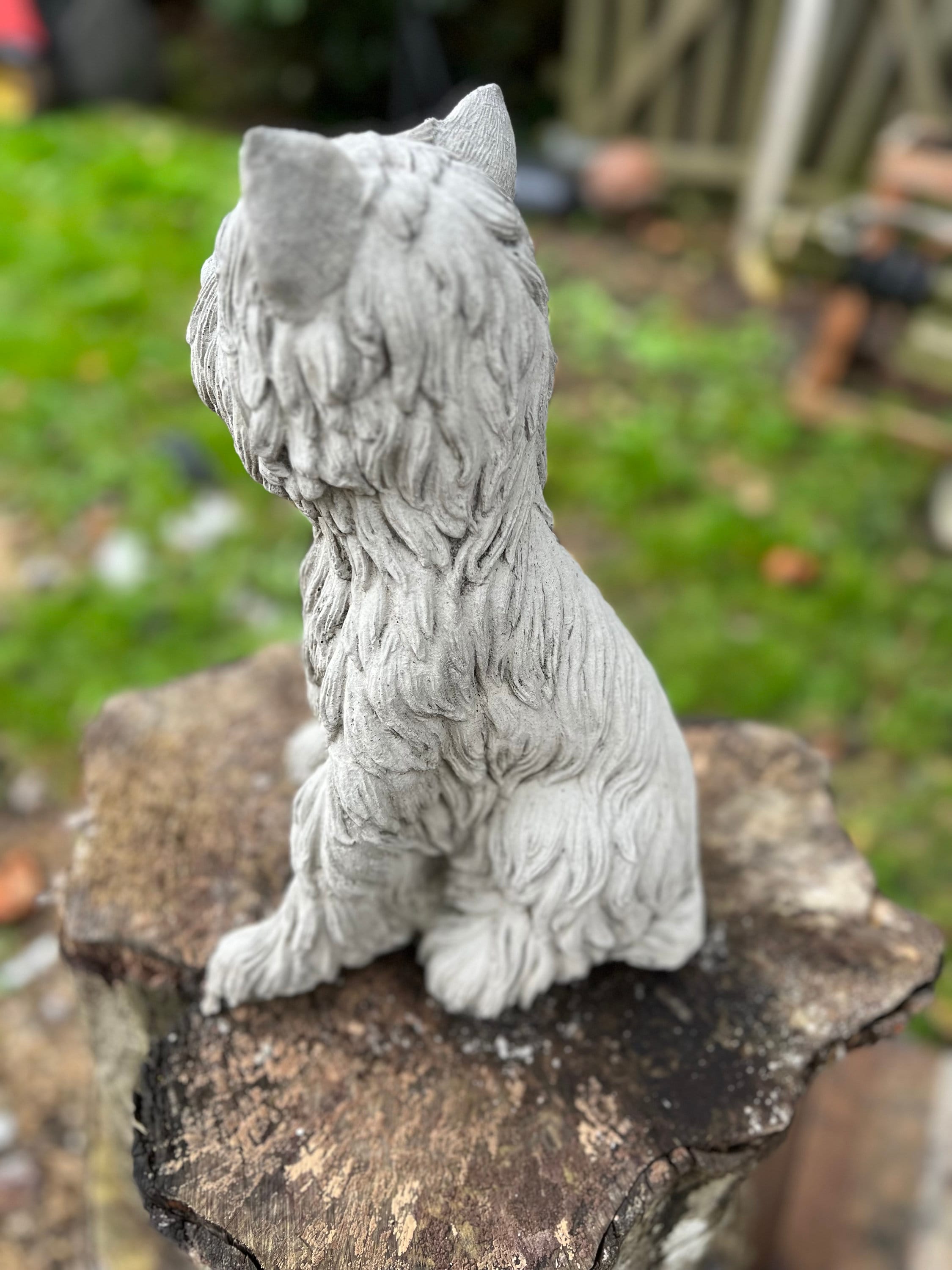 Stone/concrete Westie West Highland Terrier Dog Statue Garden Ornament ...