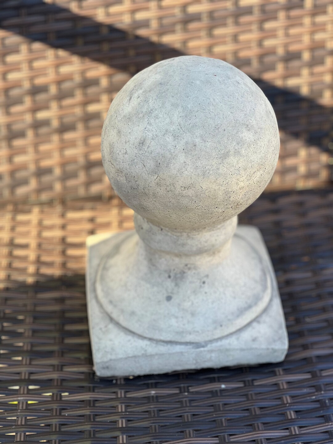 Stone/concrete Ball Post Finial Garden Ornament - Etsy UK
