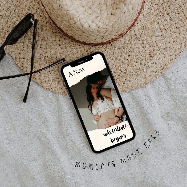 Editable Pregnancy Reveal Video Template, Baby Reveal Social Media Post ...