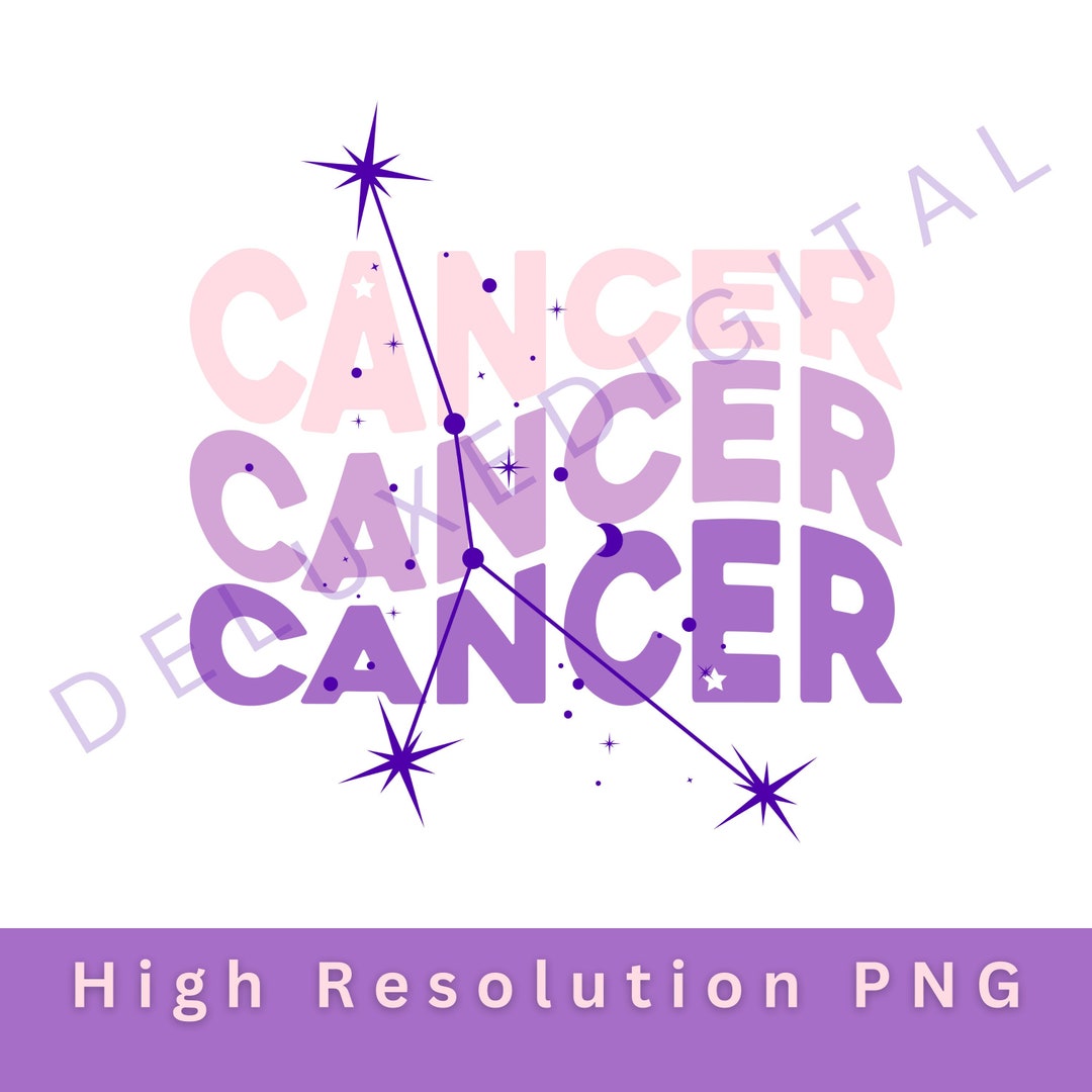Editable Cancer Zodiac Sign PNG Canva Template Zodiac Inspired T-shirt ...