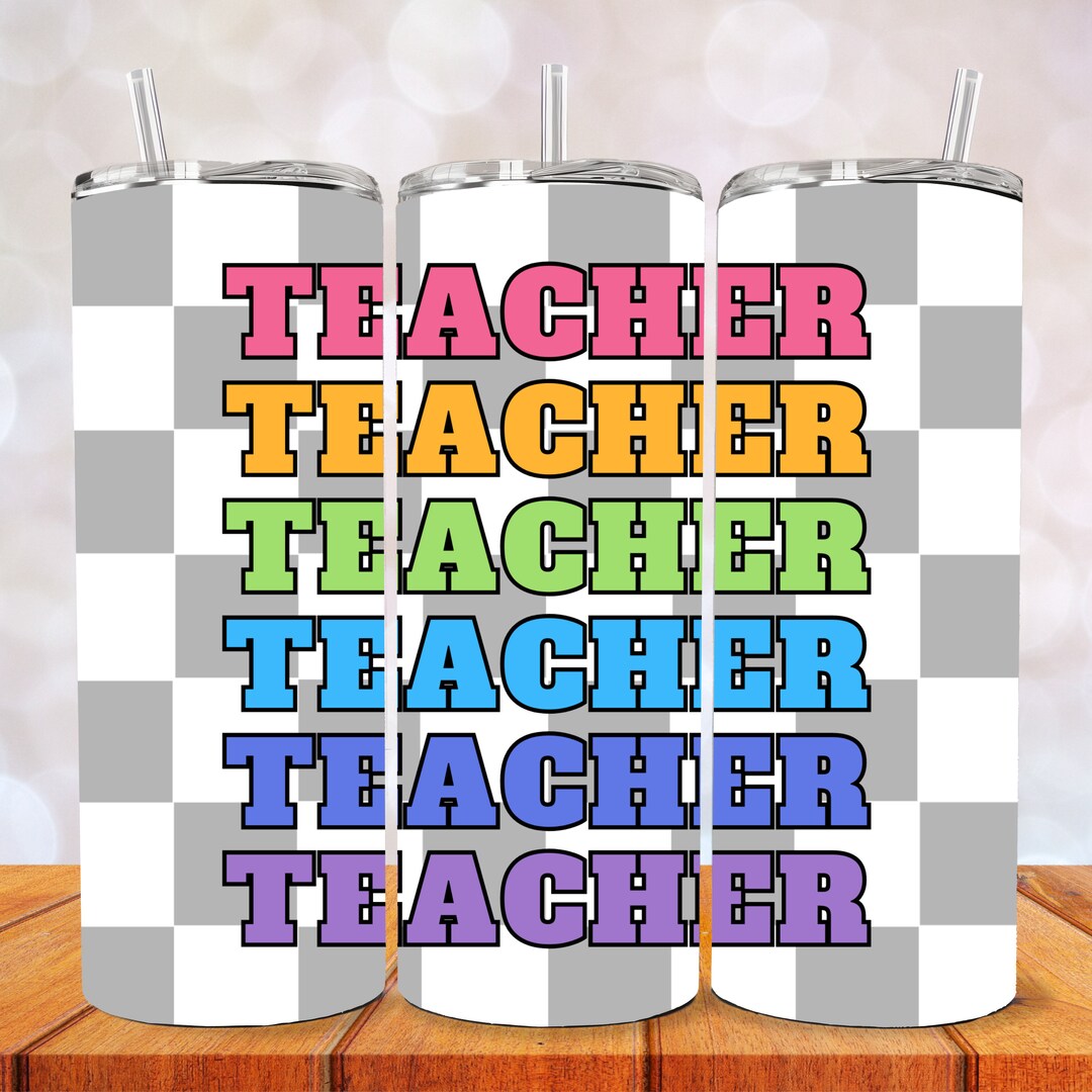 Teacher Pride 20oz Straight Tumbler PNG, Handmade Design, 300DPI PNG ...
