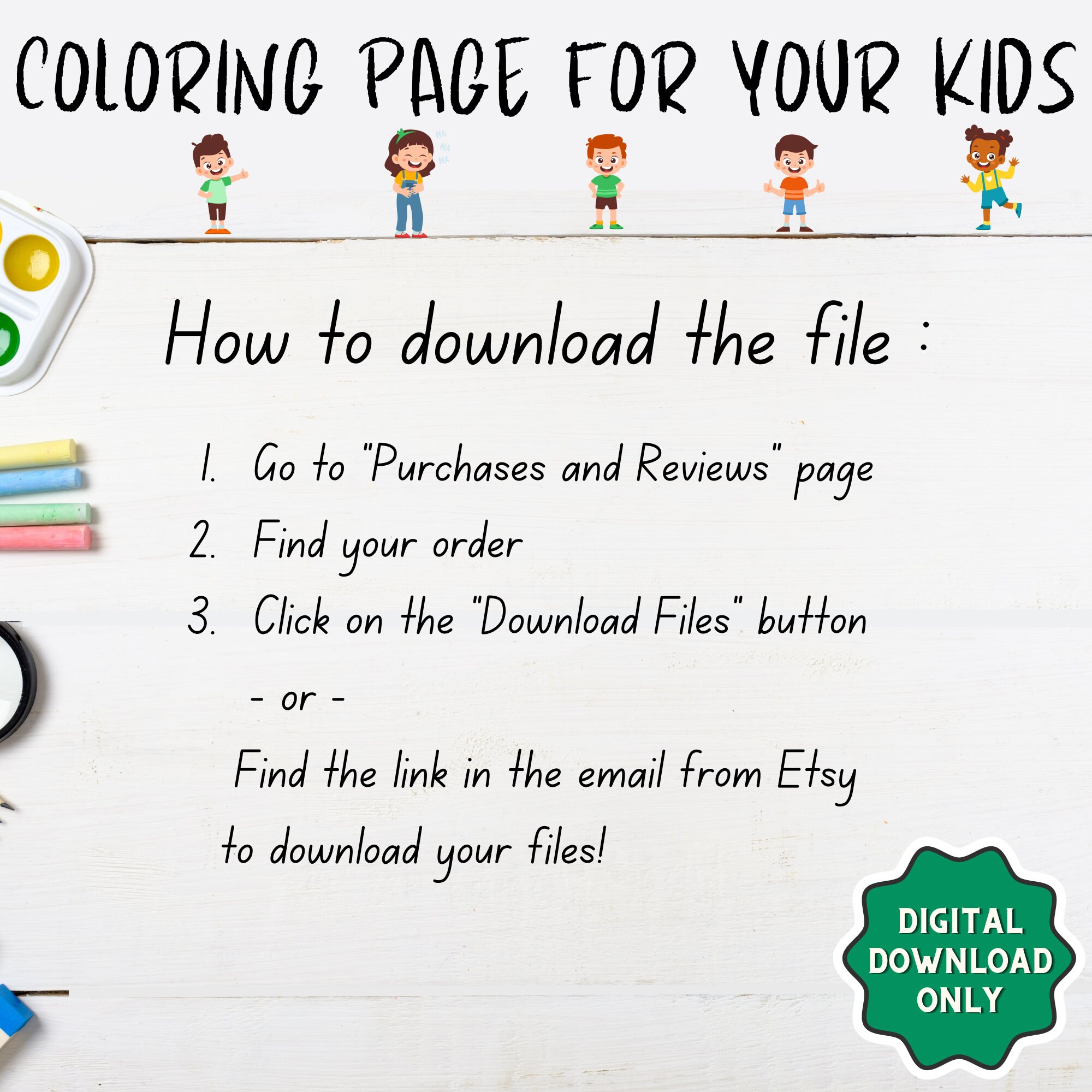 Coloring Pages for Kids Printable Pages Digital Download - Etsy