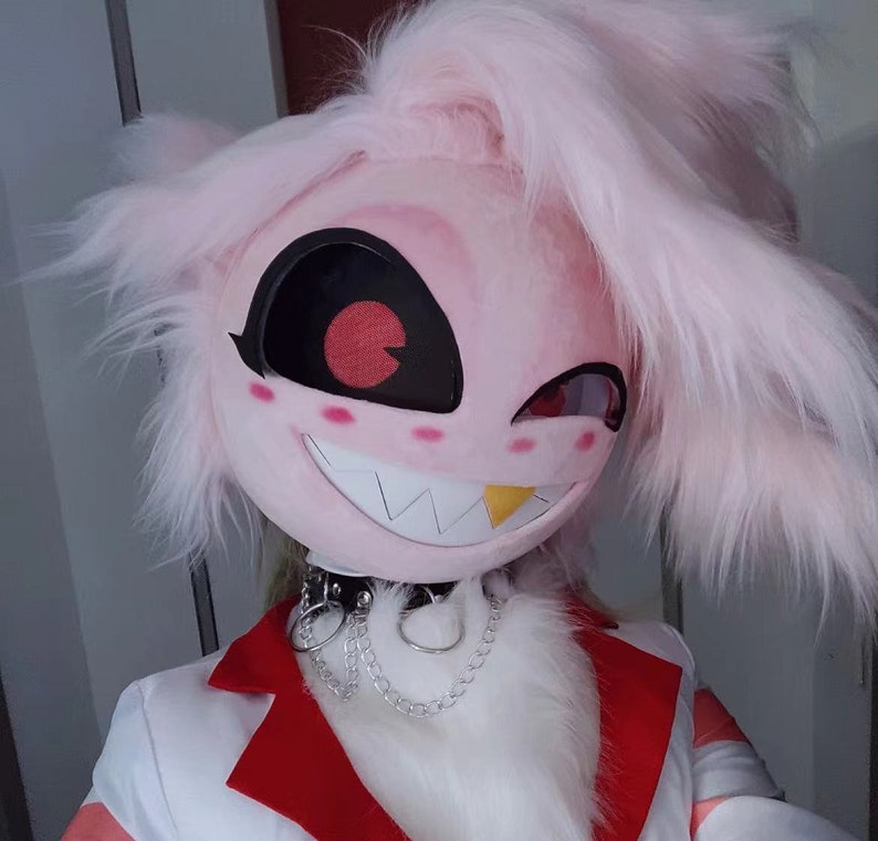Hazbin Hotel Anthony Angel Dust Fursuit cabeza estilo fursuit peludo ...