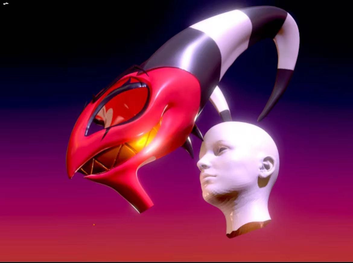 Helluva Boss Blitzo Fursuit Head Style Fursuit Only Head Base Digital ...