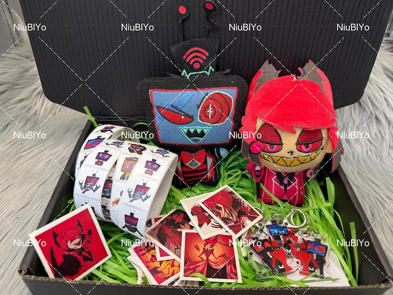 Hazbin Hotel Alasto & VOX Plush Gift Box - Etsy