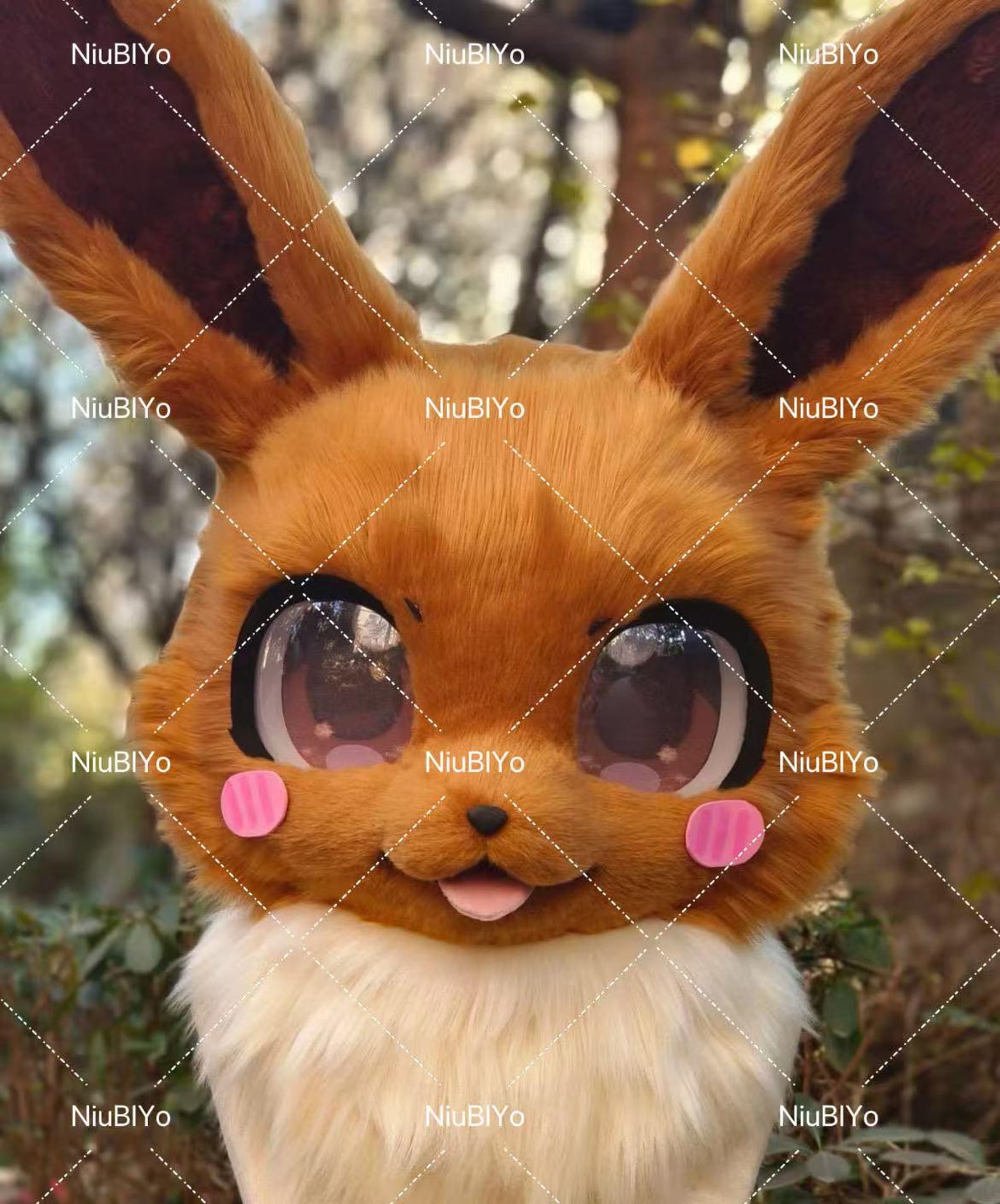 Fursuit E Evee Inspired Fursuit Head – Brown Fox Dog Style – Cosplay ...