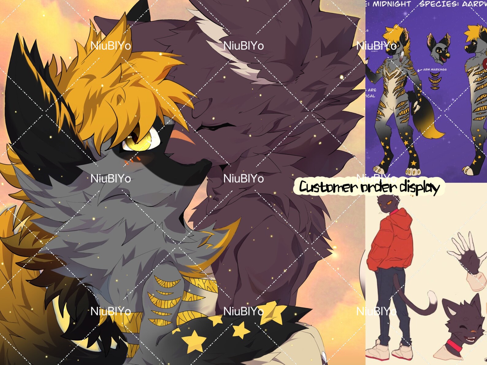 Fursona Profile Pic Commission, Custom Cute Furry Art, Painted,draw ...