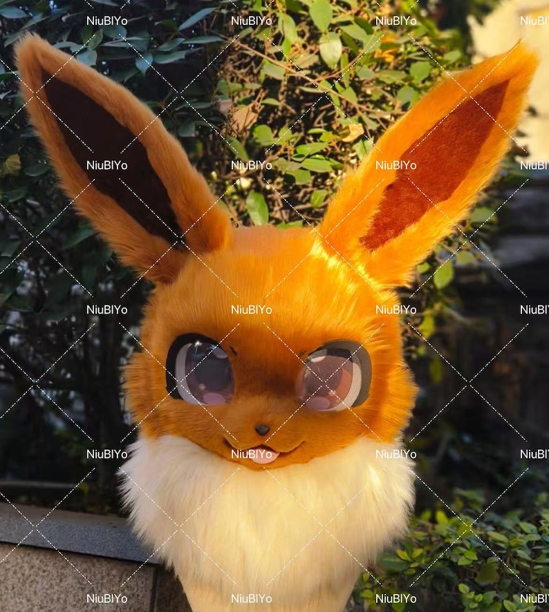 Fursuit E Evee Inspired Fursuit Head – Brown Fox Dog Style – Cosplay ...