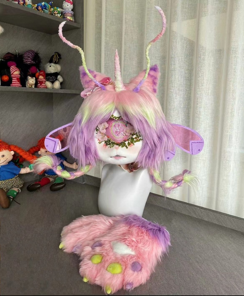 Orchid Mantis Fursuit Furry Fursona Fantasy Creatures Fursuit Headclaws ...