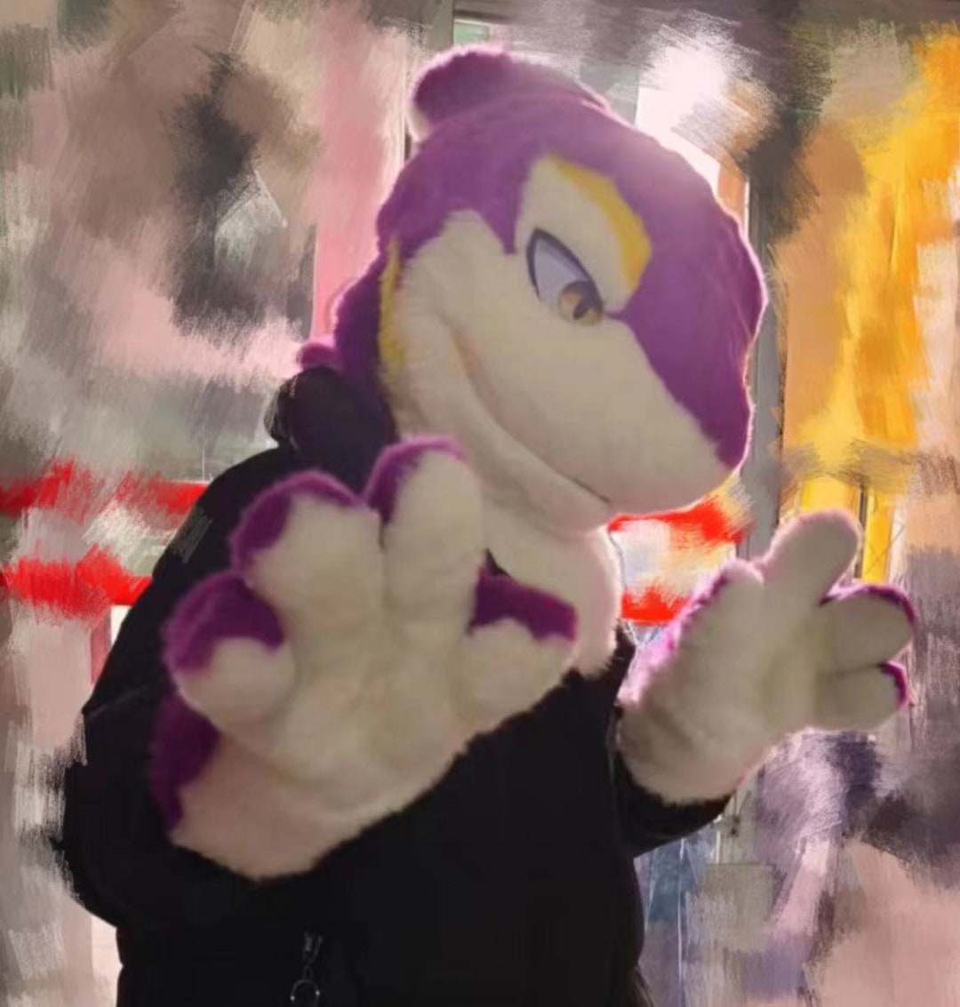 In Stock Kemono Movable Jaw Grape Purple Shark Japanese Style Fursuit ...