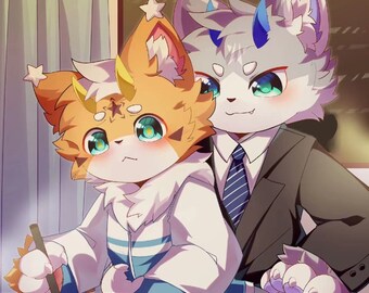 Fursona Profile Pic Commission, Custom Cute Furry Art, Painted,draw ...
