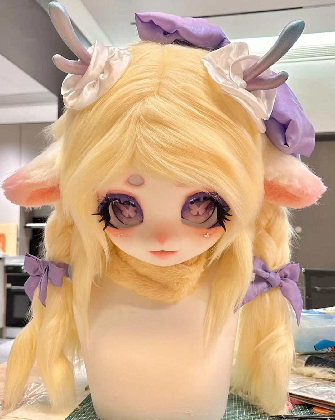 Honor of Kings Cosplay Yao Princess Kig Fursuit Head Furry Fursona ...