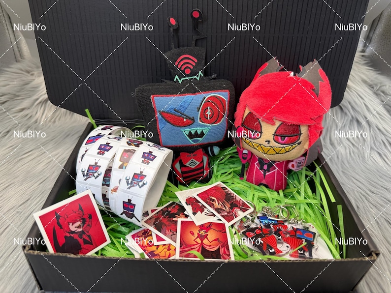 Hazbin Hotel Alastor & VOX Plush Gift Box - Etsy