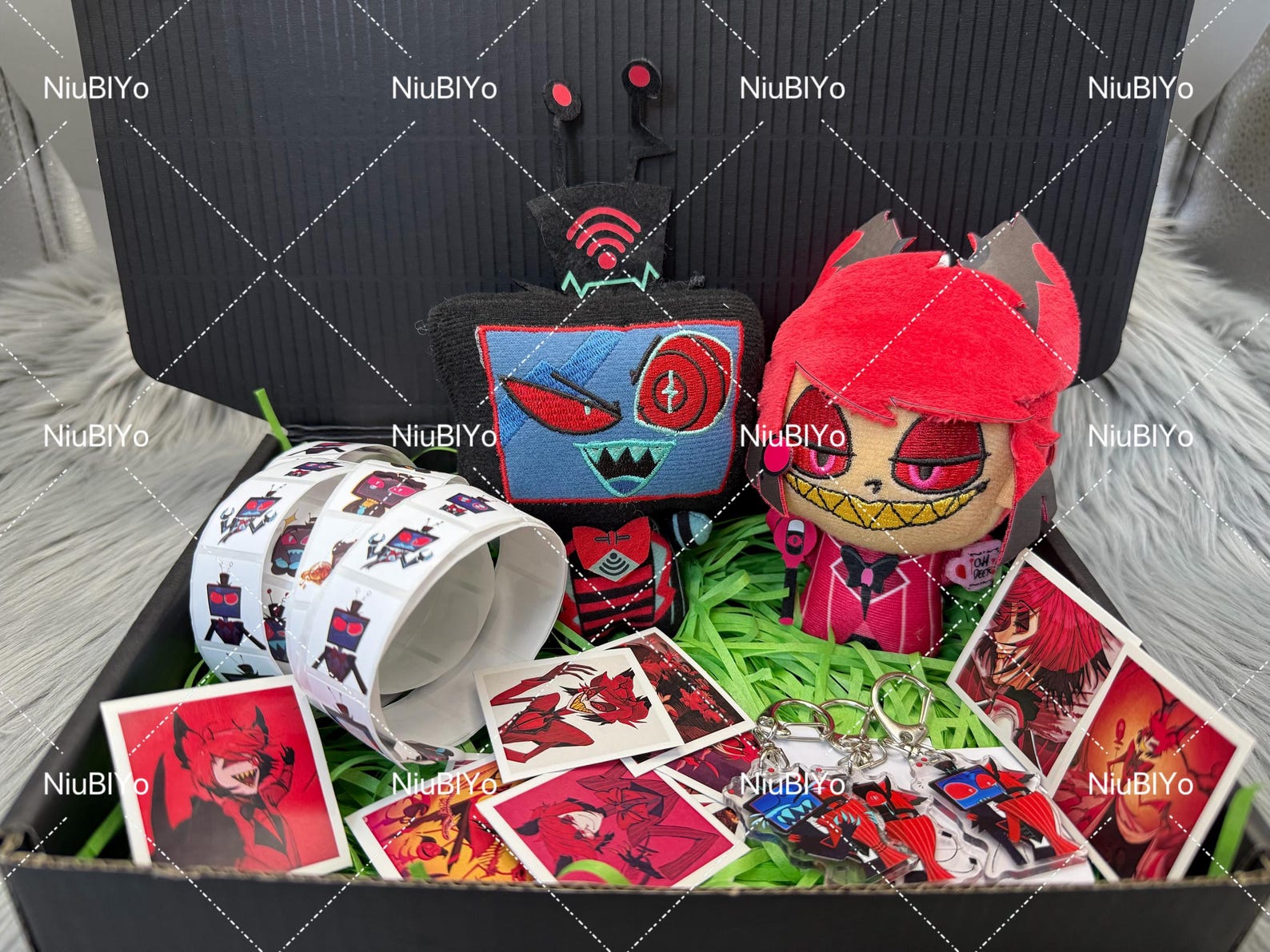 Hazbin Hotel Alastor & VOX Plush Gift Box - Etsy