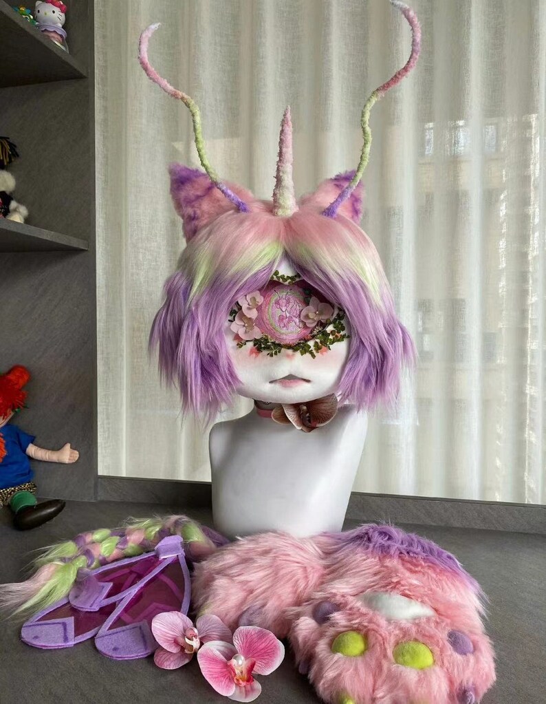 Orchid Mantis Fursuit Furry Fursona Fantasy Creatures Fursuit Headclaws ...