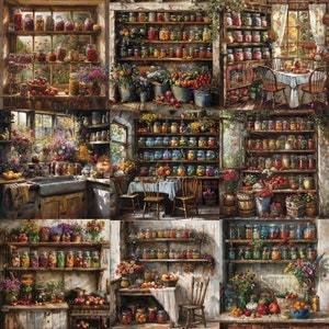 Shabby Chic Rustic Kitchen Clipart Bundle Mason Jars High Quality ...