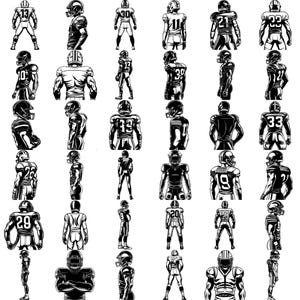 50 Football Player Svg, Dxf, Eps, Ai, Pdf, Jpg, Png American Football ...