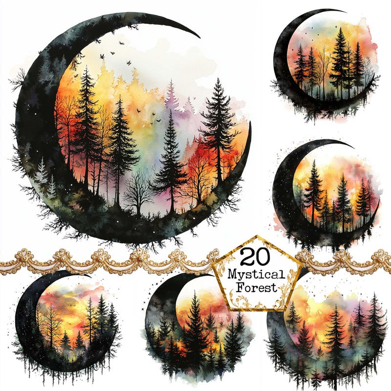 Water Rock Forest Art - Etsy UK