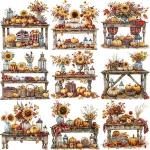 PNG Harvest Display Clipart Bundle Autumn Harvest Clipart Fall Clipart ...