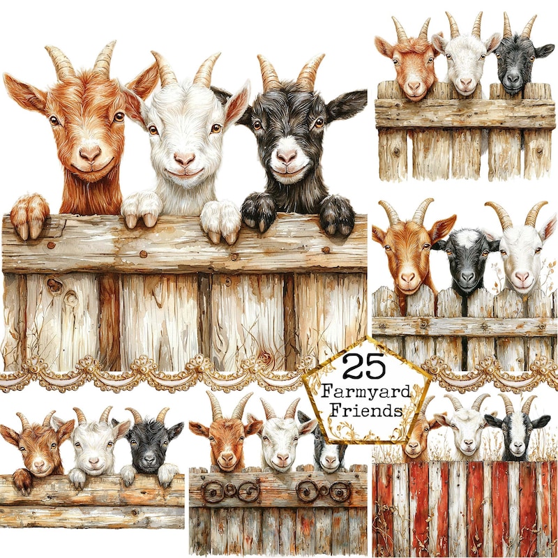 Goat Watercolor - Etsy