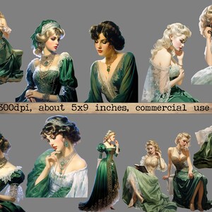 PNG Medieval Lady Bundle Clipart PNG, Transparent Background Ladies ...